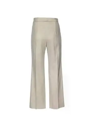 Chloé Beige Wool Side Trim Parallel Trousers