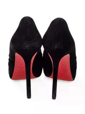 CHRISTIAN LOUBOUTIN Suede Peep-toe Pumps