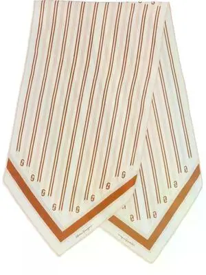 FERRAGAMO Gancini Stripe Scarf