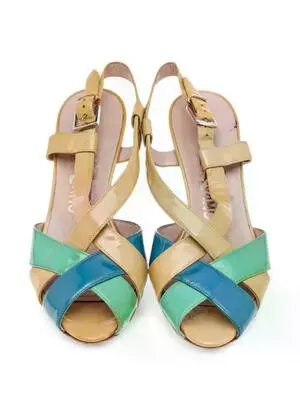 FERRAGAMO Patent Calf Leather Sandals