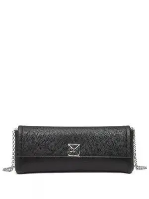 Calvin Klein Logo-plaque Chain-strap Clutch Bag - Black