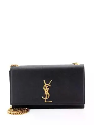 Saint Laurent Classic Monogram Grainy Leather Medium Crossbody Bag - Black