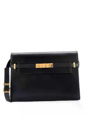 Saint Laurent Manhattan Leather Medium Shoulder Bag - Black
