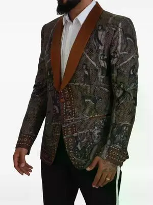 Dolce & Gabbana Monkey-print Shawl-lapel Blazer