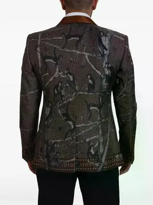 Dolce & Gabbana Monkey-print Shawl-lapel Blazer