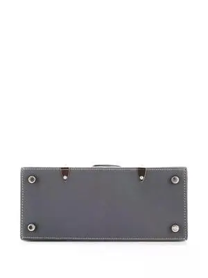 Goyard Structured Saigon Top Handle Bag Coated Canvas With Leather Mini Satchel - Grey