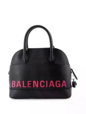 Balenciaga Logo Ville Bag Leather Small Satchel