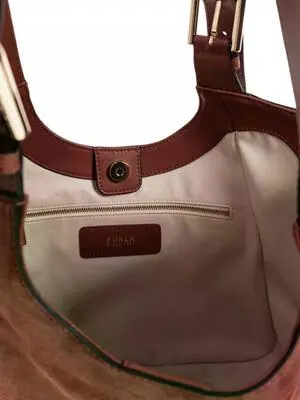 Furla Medium Dora Suede-panelled Leather Tote Bag