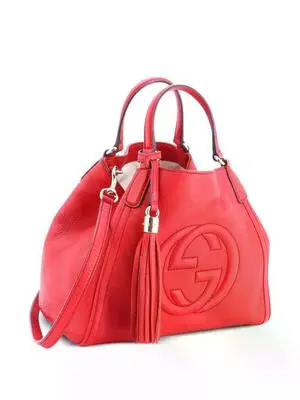 Gucci Soho Convertible Leather Shoulder Bag - Red