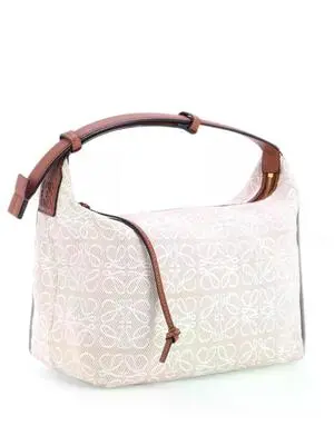 Loewe Cubi Anagram Jacquard Medium Hobo Bag - Neutrals