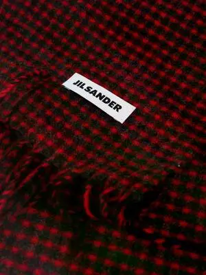 JIL SANDER Fringed Wool Scarf