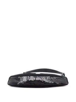 Prada Cleo Sequined Shoulder Bag - Black