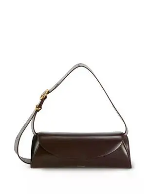 JIL SANDER Cannolo Leather Shoulder Bag - Brown