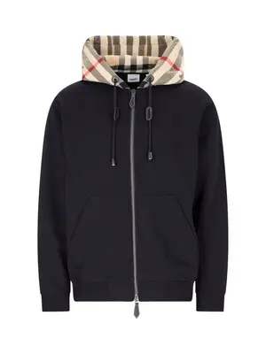 Burberry Check" Hoodie - Black
