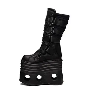 Vetements X New Rock Collaboration Platform Tower Mid-calf Boots