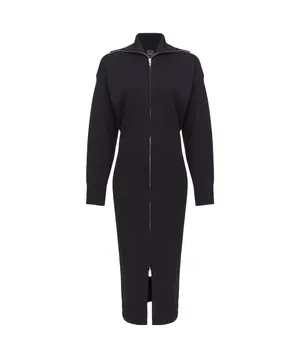 Pinko Mock-neck Knitted Midi Dress