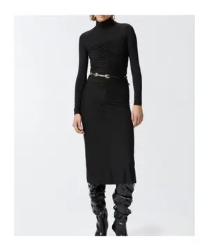 Pinko Dimitrova Turtleneck Long-sleeve Dress