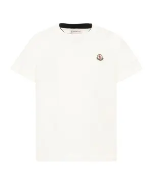 Moncler Logo Cotton T-shirt - White