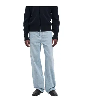 Bottega Veneta Sky Bleached Wide Leg Jeans - Light Bleaching