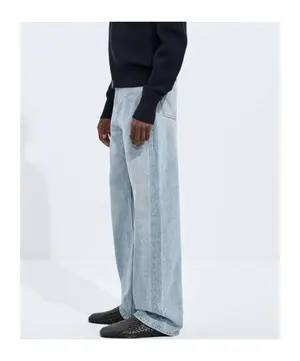 Bottega Veneta Sky Bleached Wide Leg Jeans