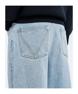 Bottega Veneta Sky Bleached Wide Leg Jeans