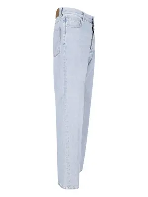 Bottega Veneta Wide-leg Jeans In Sky-bleached Denim