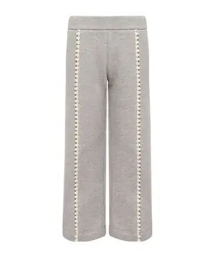 Moncler Cotton Fleece Trimmed Sweatpants - Grey