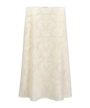 Dior Mid-length Flared Skirt - Nude