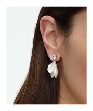 SELF-PORTRAIT Crystal Petal Earrings