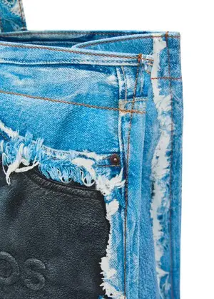 Acne Studios Printed Denim Tote Bag