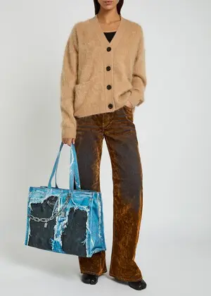Acne Studios Printed Denim Tote Bag