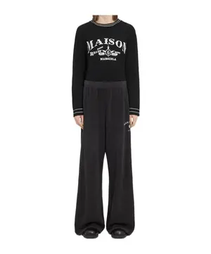 MAISON MARGIELA Brushed Fleece Cotton Sweatpant - Anthracite