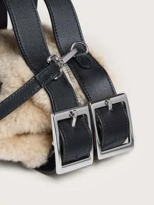 Simone Rocha Mini Faux Fur Biker Belt Bag