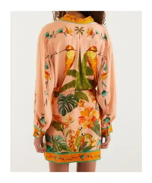 Farm Rio Floral-print Wrap-style Skirt