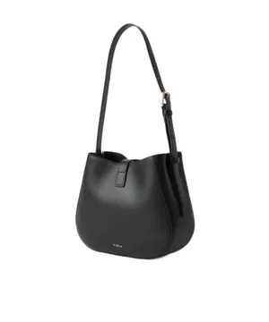 Furla Large Buckle-detail Leather Bucket Bag