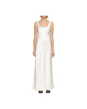 RÓHE Scoop Neck Satin Maxi Dress