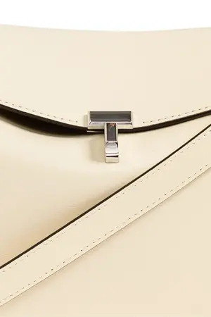TOTEME T-lock Leather Top Handle Camel