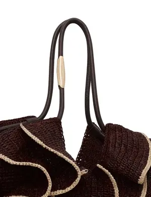 Zimmermann Goldentime Ruffle Tote Bag