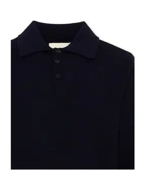 DOUUOD Polo-collar Button-fastening Polo Shirt