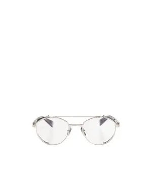 Balmain Logo Non-prescription Glasses - Silver