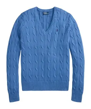Polo Ralph Lauren V-neck Cotton Sweater - Blue