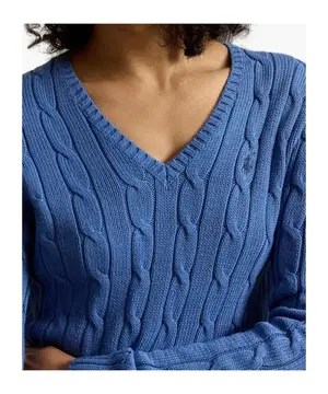 Polo Ralph Lauren V-neck Cable-knit Cotton Sweater