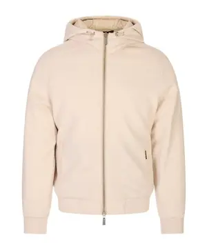 MOORER Zip-up Hooded Long-sleeve Jacket