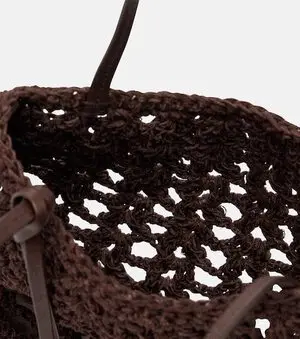 Magda Butrym Maya Small Crochet Leather Top-handle Bag