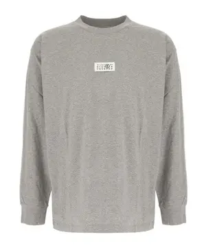 MAISON MARGIELA Cotton Jersey Long-sleeve Top - Grey