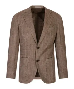 Corneliani Single-breasted Blazer - Brown