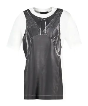 Simone Rocha Trompe Loeil Patchwork T-shirt