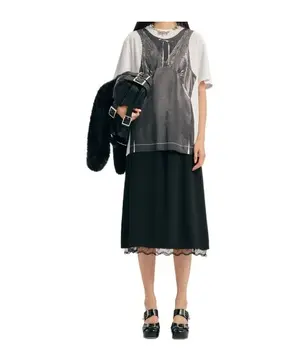Simone Rocha Trompe Loeil Patchwork T-shirt