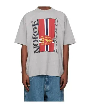 Vetements Norway Tourist Crew Neck T-shirt - Grey
