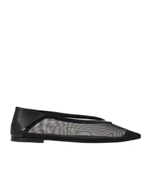 ANINE BING Aneka Mesh Ballet Flats - Black